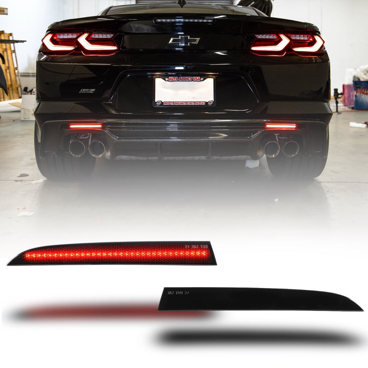 2016-2025 Chevy Camaro Diffuser Clear LED Rear Reflectors (Pair) – NTXGlow