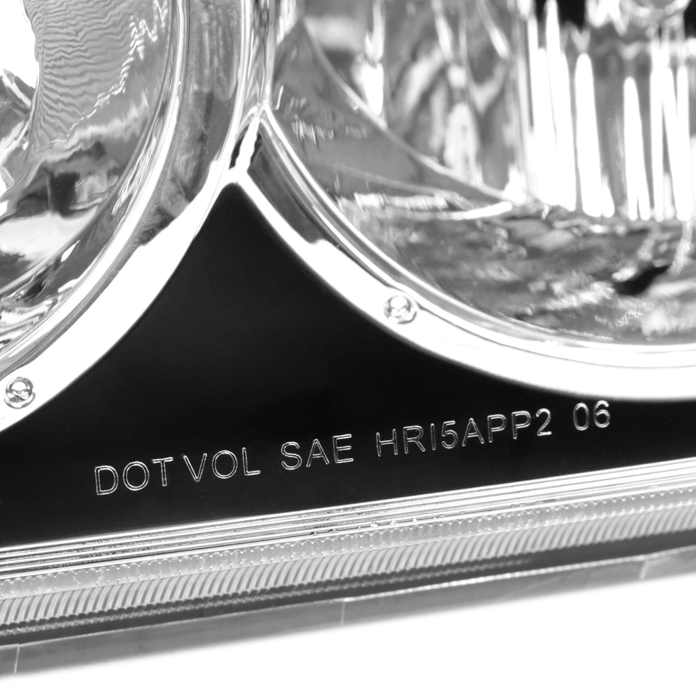 2001-2003 Toyota Highlander Factory Style Headlights (Chrome Housing/C ...
