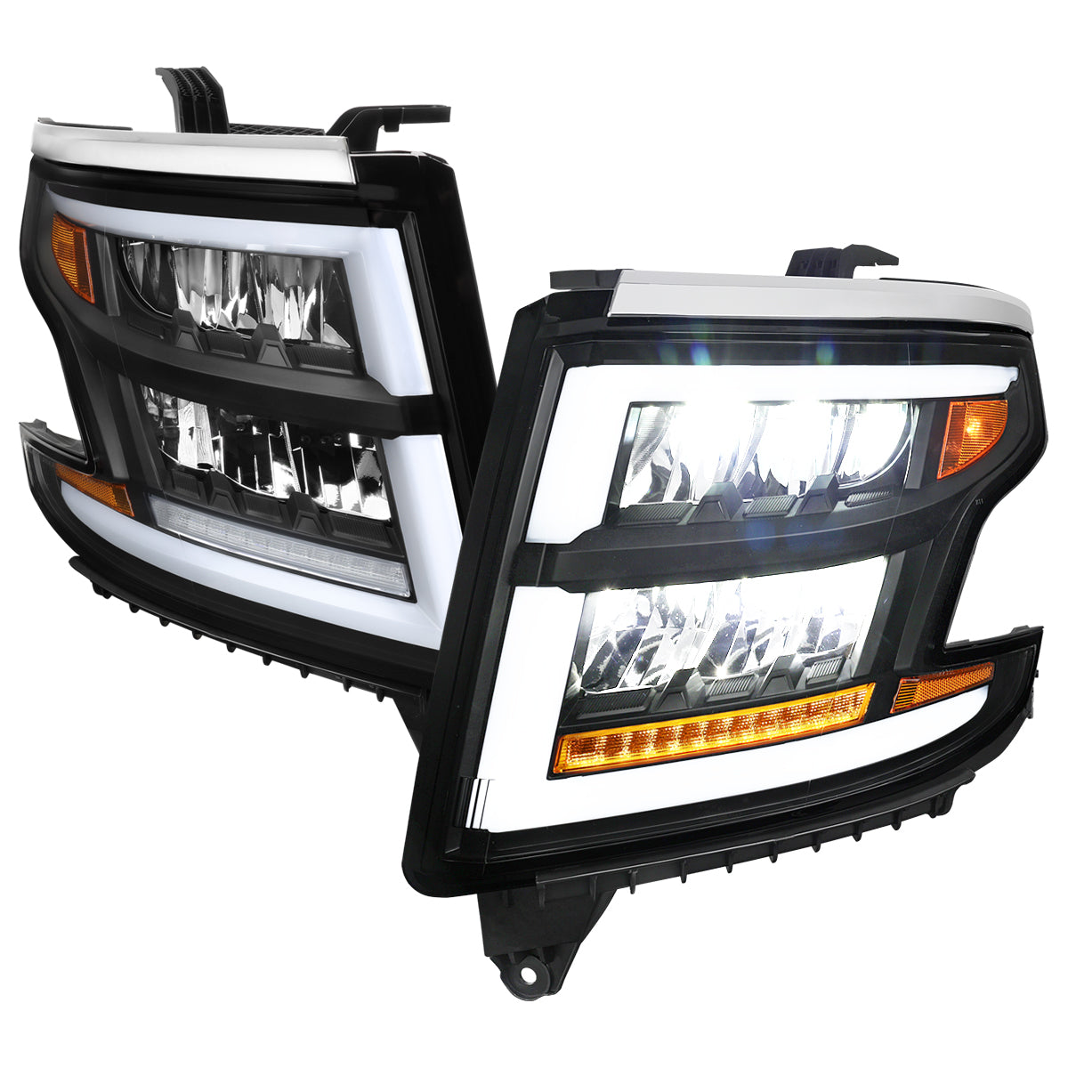 2015-2020 Chevrolet Tahoe Suburban Full LED DRL Sequential Headlights ...