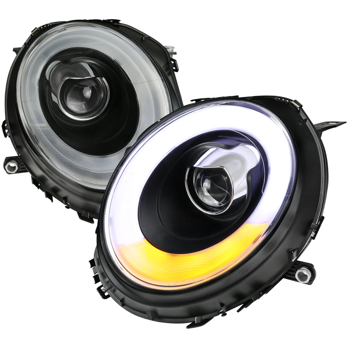 2007-2015 Mini Cooper R55 R56 R57 R58 R59 Projector Headlights w/ LED ...