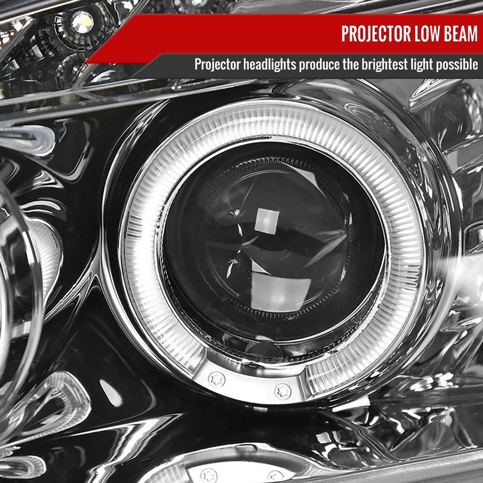 2004-2009 Honda S2000 AP2 Dual Halo Projector Headlights (Chrome Housi ...
