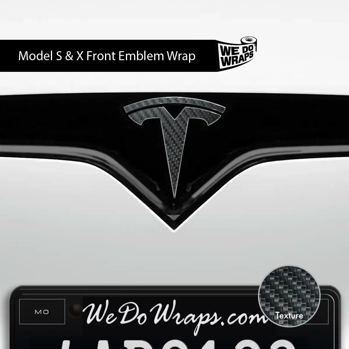 3M Carbon Fiber Tesla Emblem Decals (Front + Back) | Model X – NTXGlow