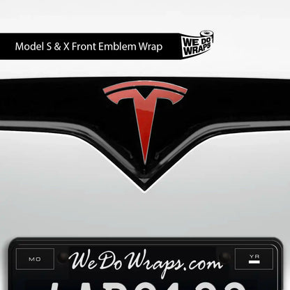 3M Gloss Dragon Fire Red Tesla Emblem Decals (Front + Back) | Model S ...