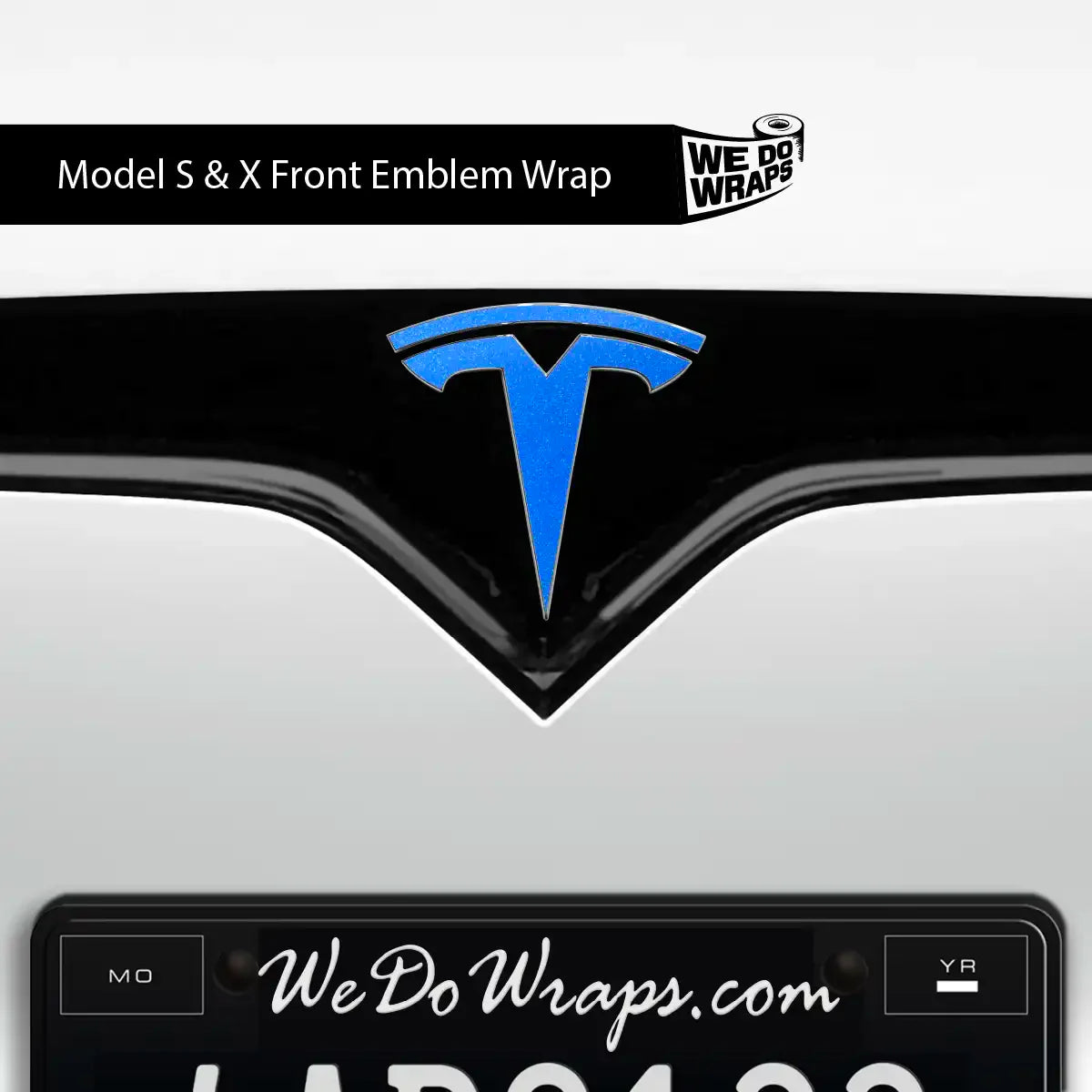 3M Gloss Fire Blue Tesla Emblem Decals (Front + Back) | Model X – NTXGlow