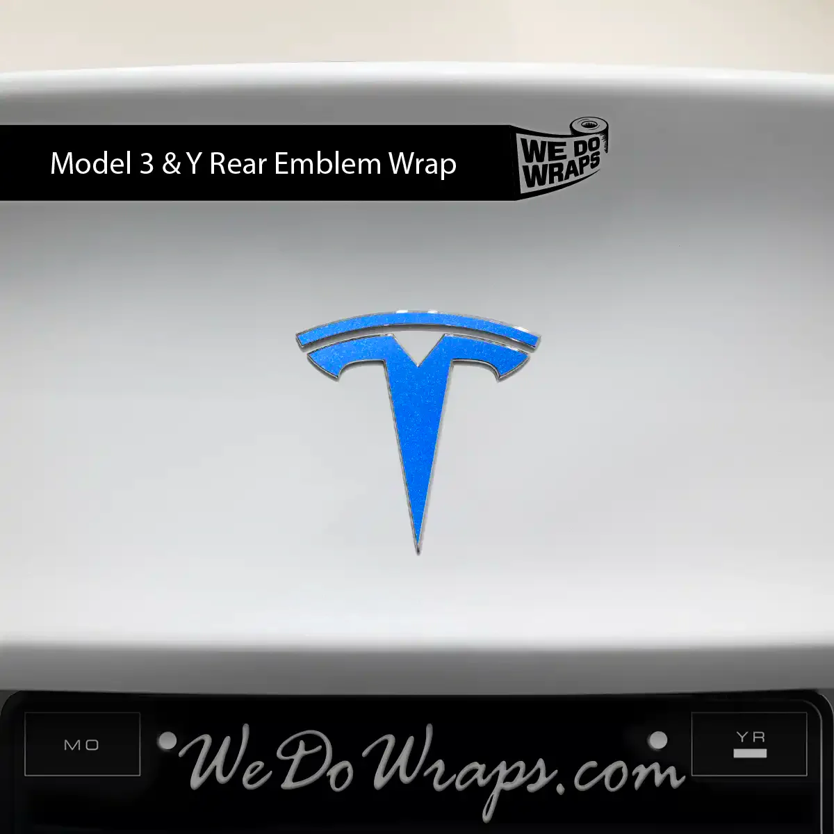 3M Gloss Fire Blue Tesla Emblem Decals (Front + Back) | Model 3 – NTXGlow