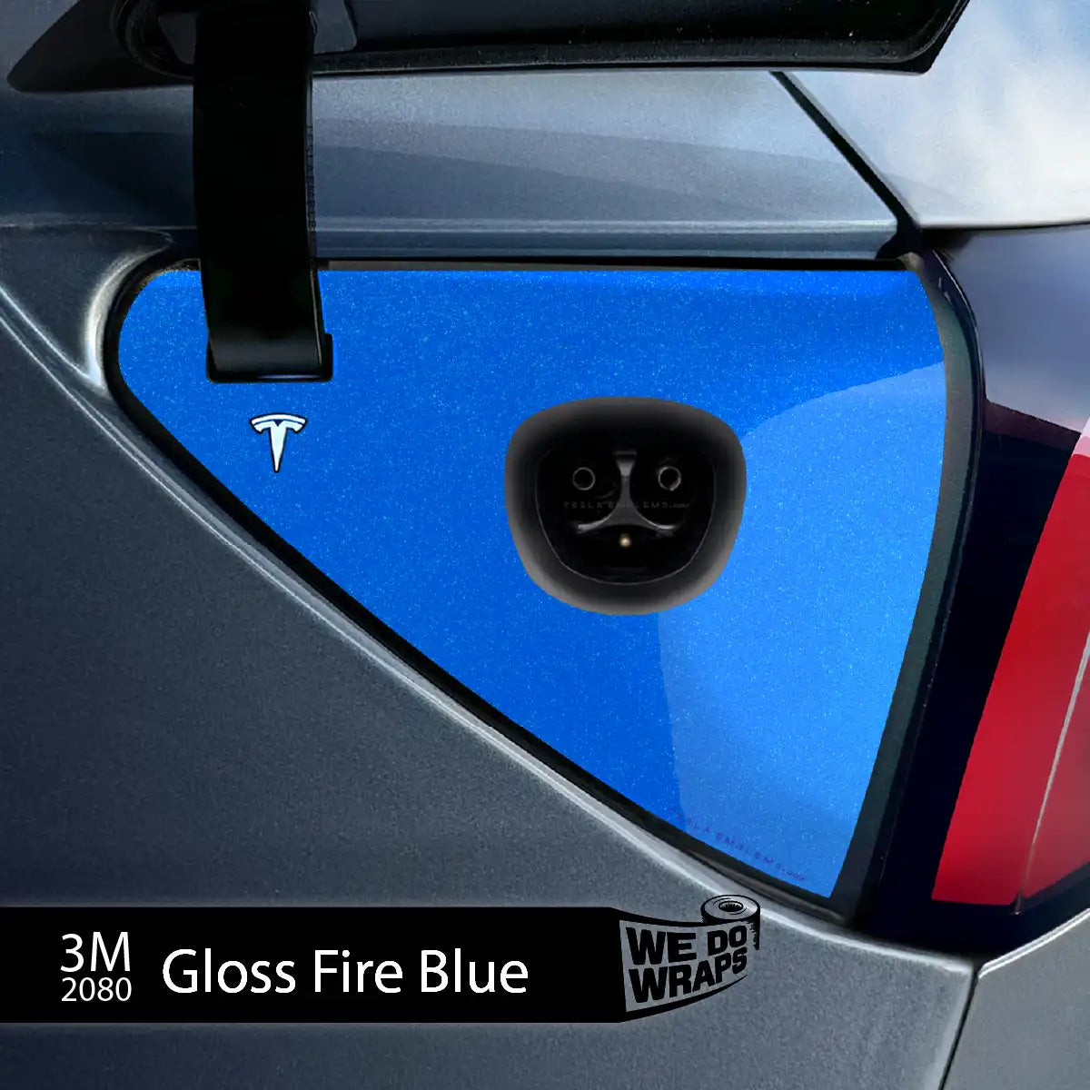 3M Gloss Fire Blue Tesla Charge Port Wrap | Model Y – NTXGlow