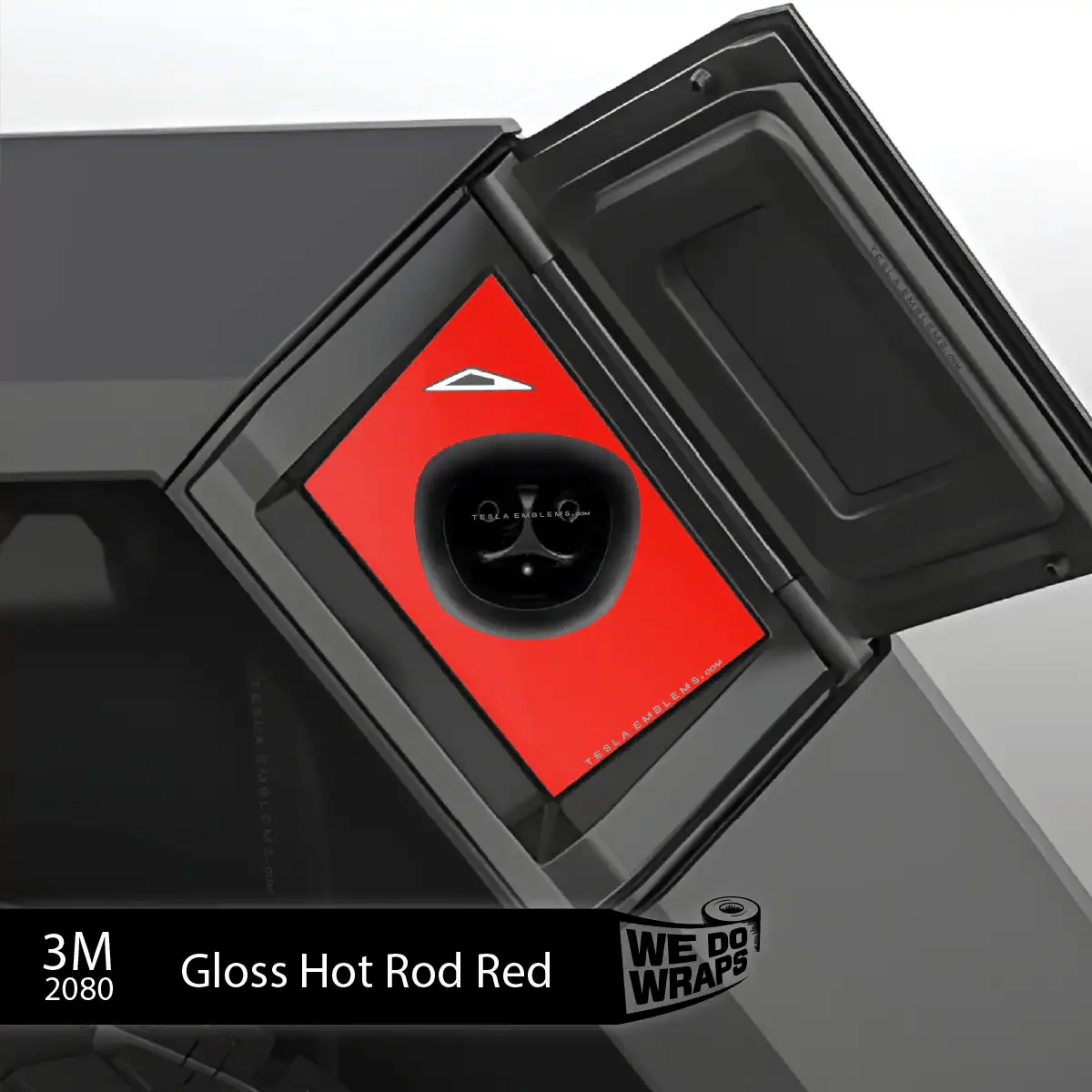 3M Gloss Hot Rod Red Tesla Charge Port Wrap | Cybertruck – NTXGlow