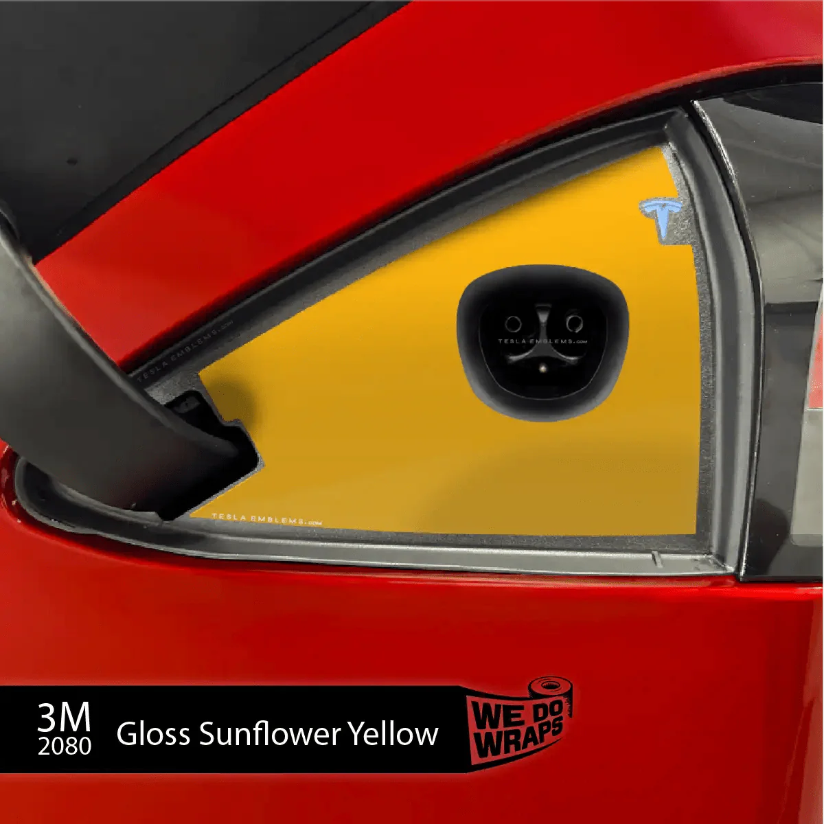 3M Gloss Sunflower Yellow Tesla Charge Port Wrap | Model S – NTXGlow