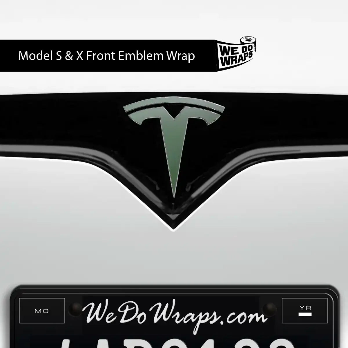 3M Matte Military Green Tesla Emblem Decals (Front + Back) | Model S ...