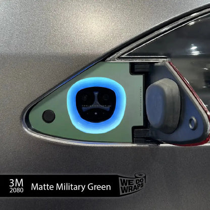 3M Matte Military Green Tesla Charge Port Wrap | Model S – NTXGlow