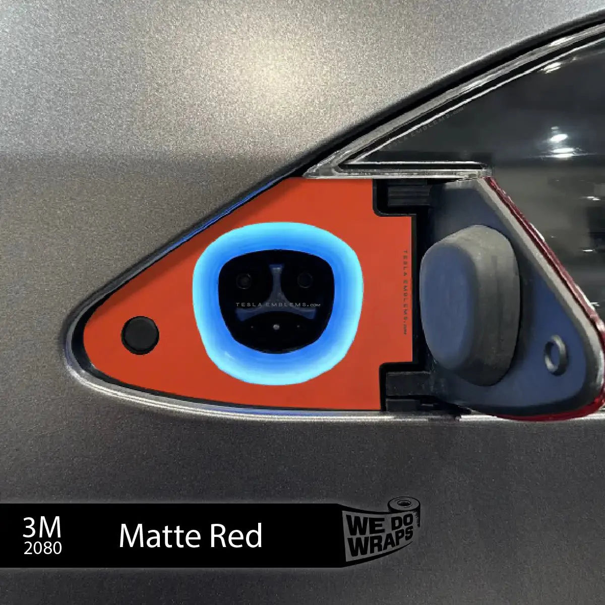 3M Matte Red Tesla Charge Port Wrap | Model S – NTXGlow