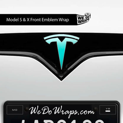 3M Satin Key West Tesla Emblem Decals (Front + Back) | Model X – NTXGlow