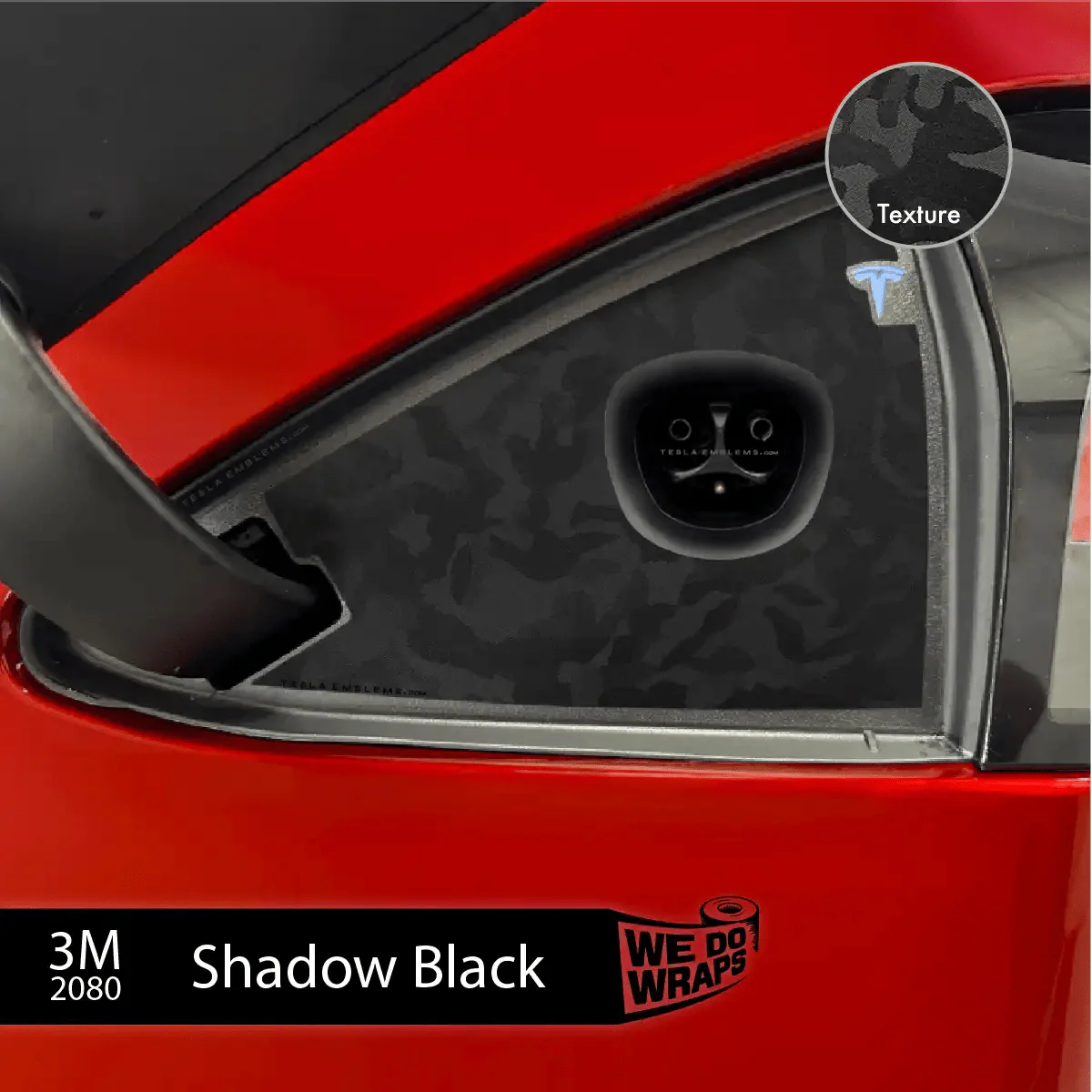 3M Shadow Black Camo Tesla Charge Port Wrap | Model S – NTXGlow