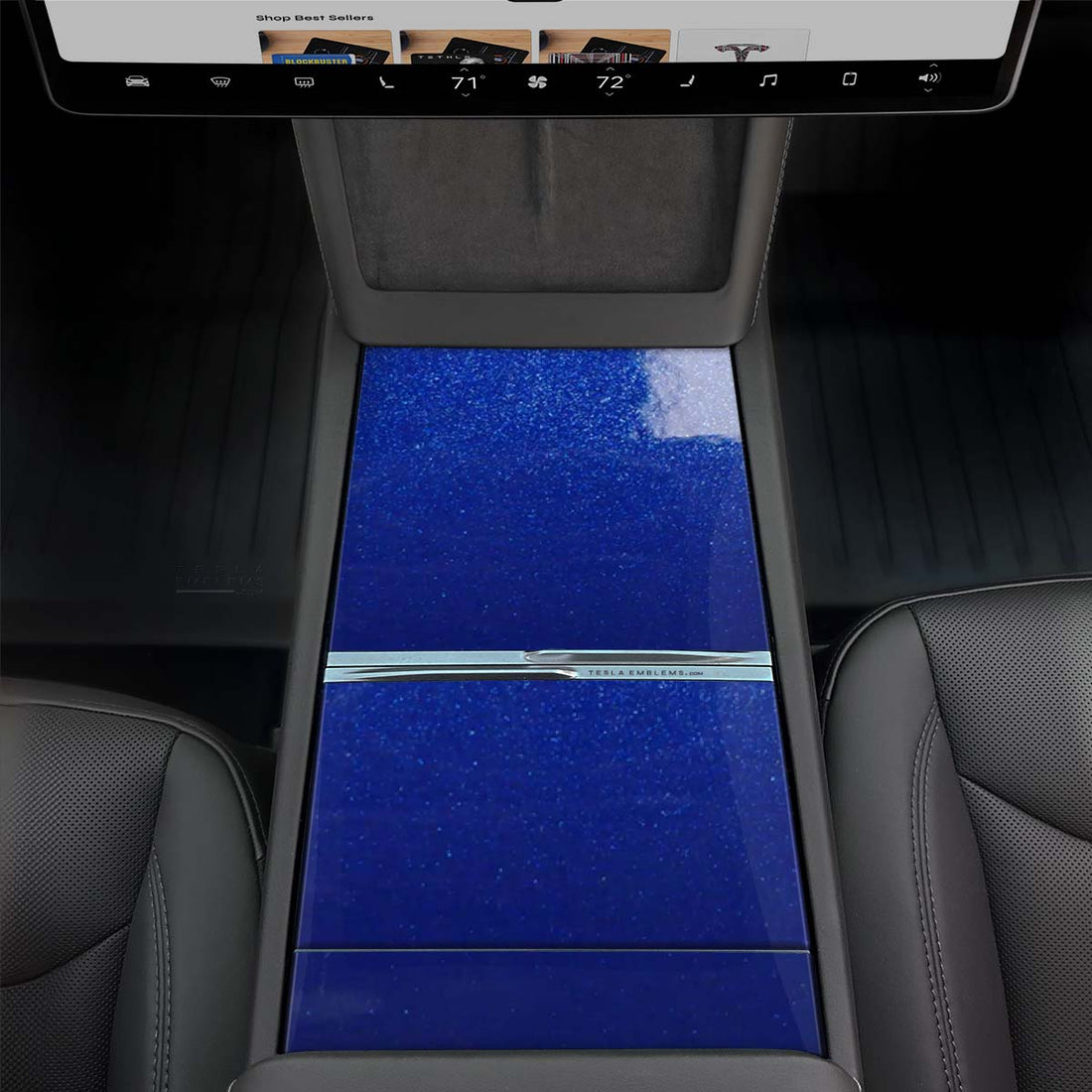3M Deep Blue Metallic | Tesla Center Console Wrap Kit | Model 3 '24-26 ...