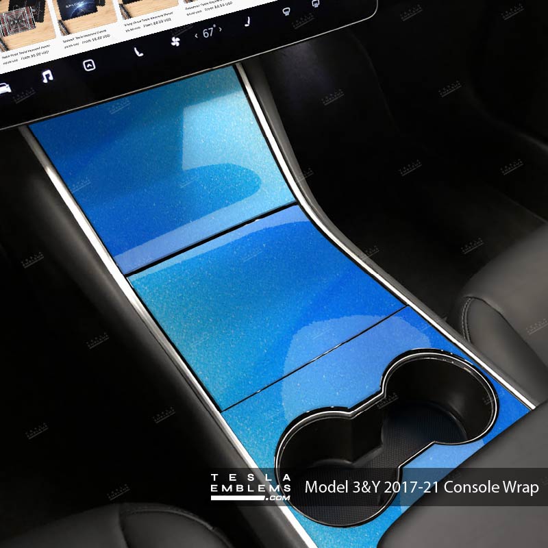 3M Gloss Fire Blue | Tesla Center Console Wrap Kit | Model 3 ’17-20 ...