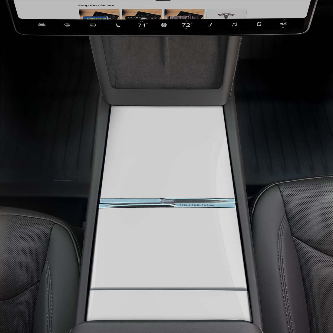 3M Gloss White | Tesla Center Console Wrap Kit | Model Y 2026 – NTXGlow