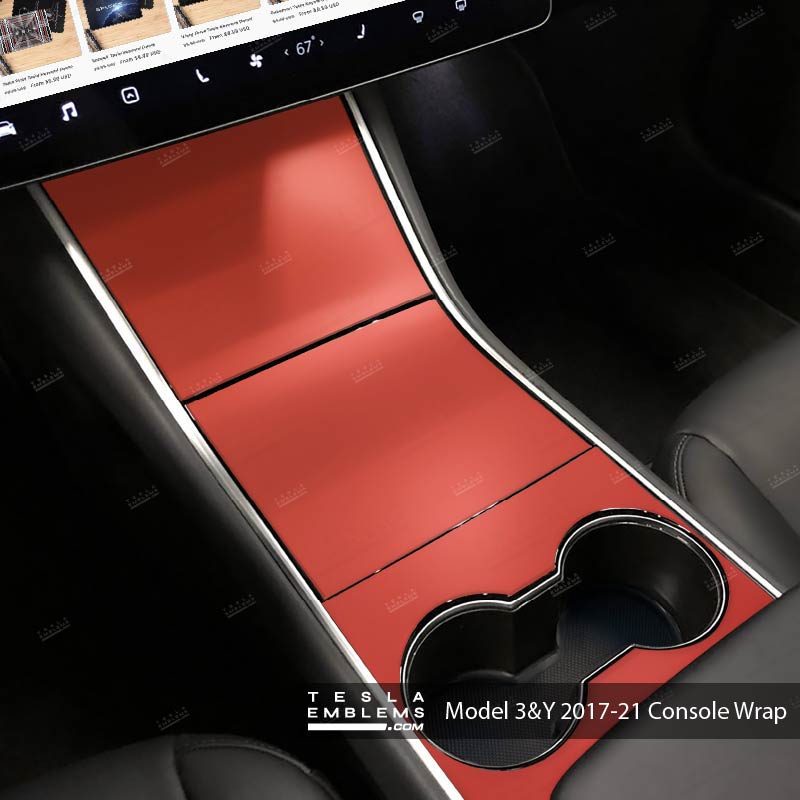 3M Matte Red | Tesla Center Console Wrap Kit | Model Y ’19-20 – NTXGlow