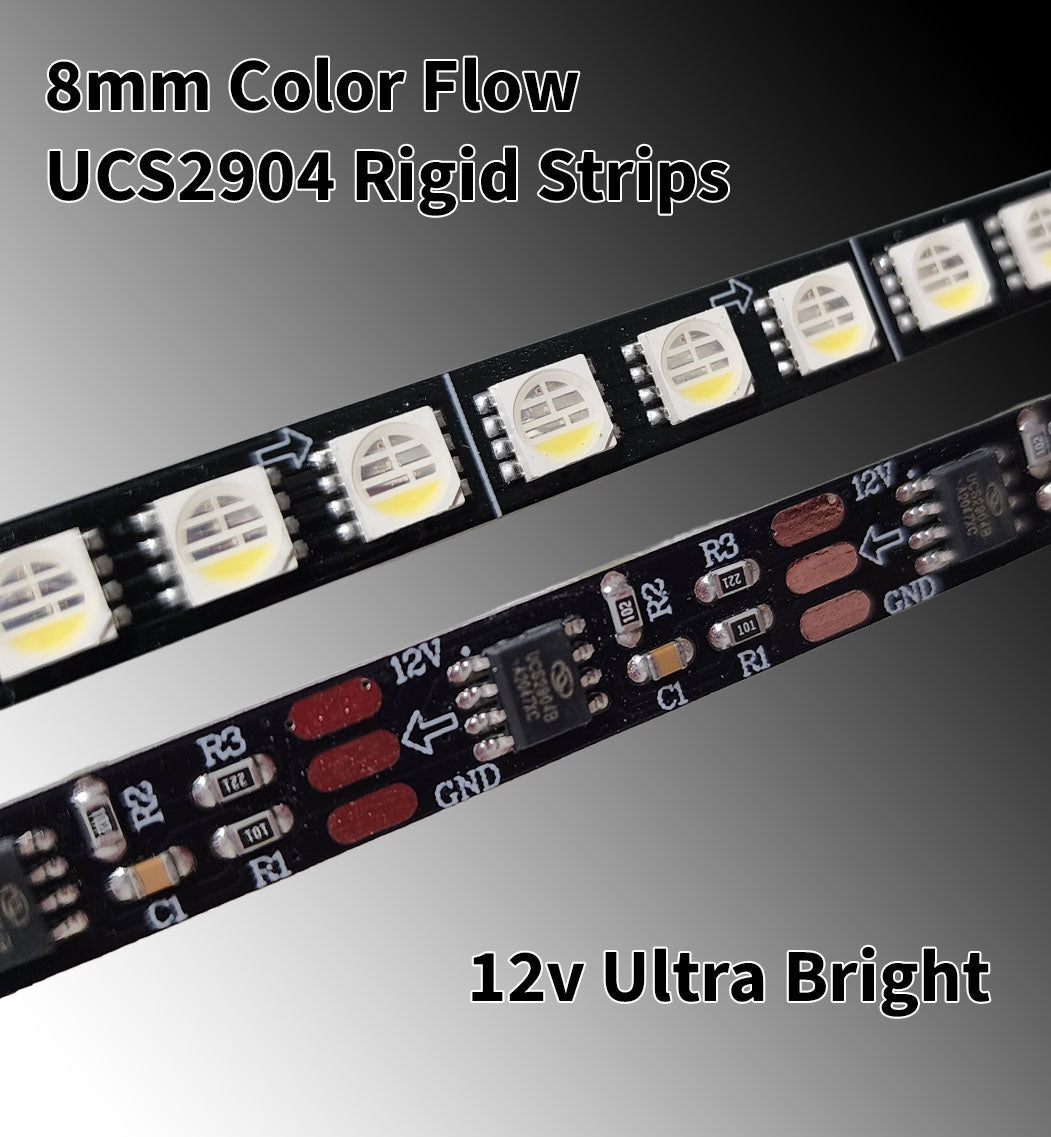 Color Flow 8mm Rigid Strips Ucs2904 Rgbw – NTXGlow