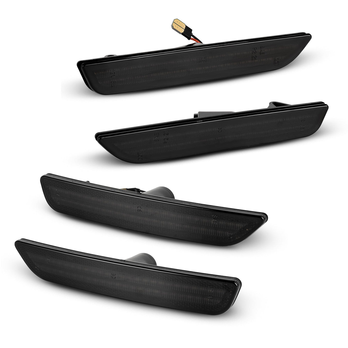 2010-2014 Ford Mustang Smoked White LED Side Markers – NTXGlow