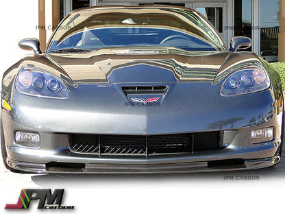 ZR1 Style Carbon Fiber Front Bumper Add-on Lip Fits For 2005-2013 Chev ...