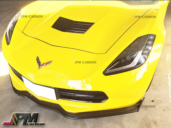 Stage 2 Carbon Fiber Front Bumper Add-on Lip with Winglets Fits For 20 ...