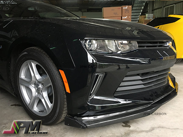 T6 Style Carbon Fiber Front Bumper Add-on Lip with Winglets Fits For 2 ...