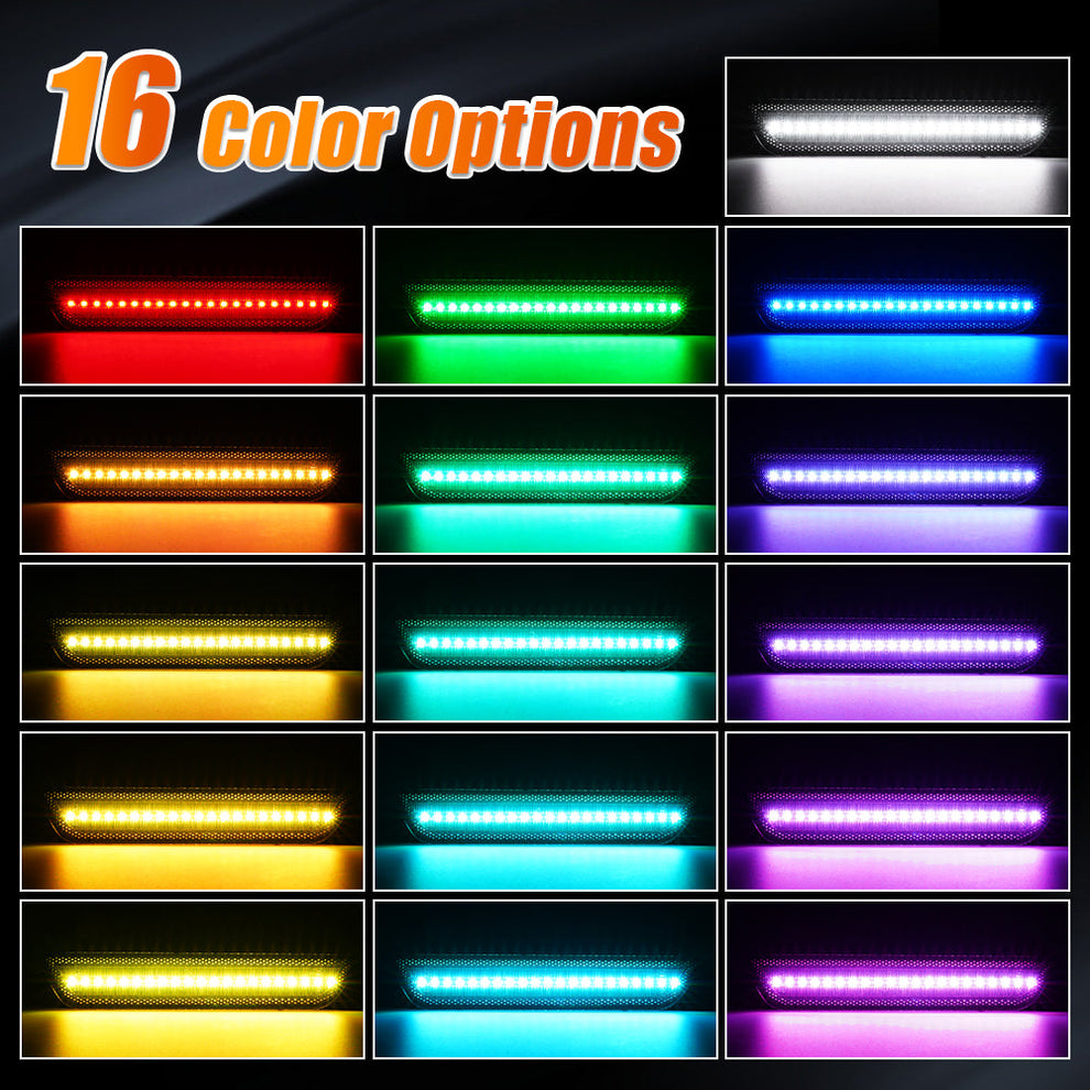 2024-2026 Ford Mustang S650 RGB Clear LED Side Markers – NTXGlow