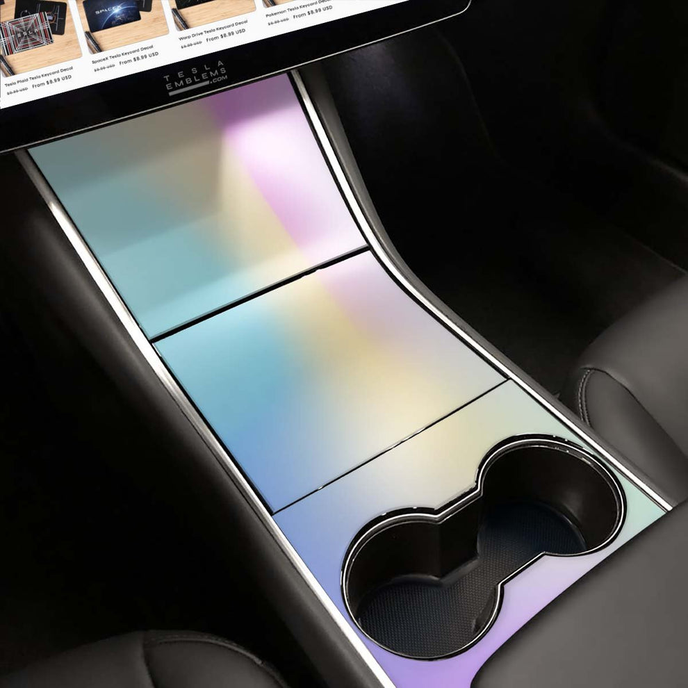 Cotton Candy Gradient | Tesla Center Console Wrap Kit | Model Y ’19-20 ...