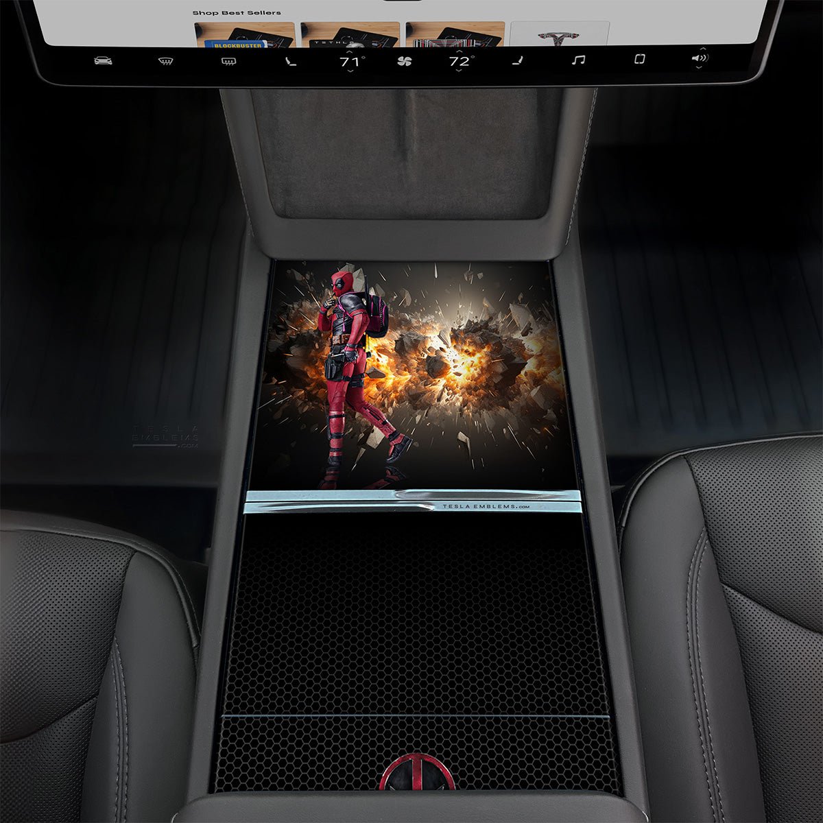 Deadpool Explosive Fun | Tesla Center Console Wrap Kit | Model 3 '24-2 ...