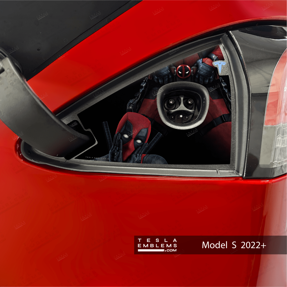 Deadpool Watt-a Package Tesla Charge Port Wrap | Model S – NTXGlow