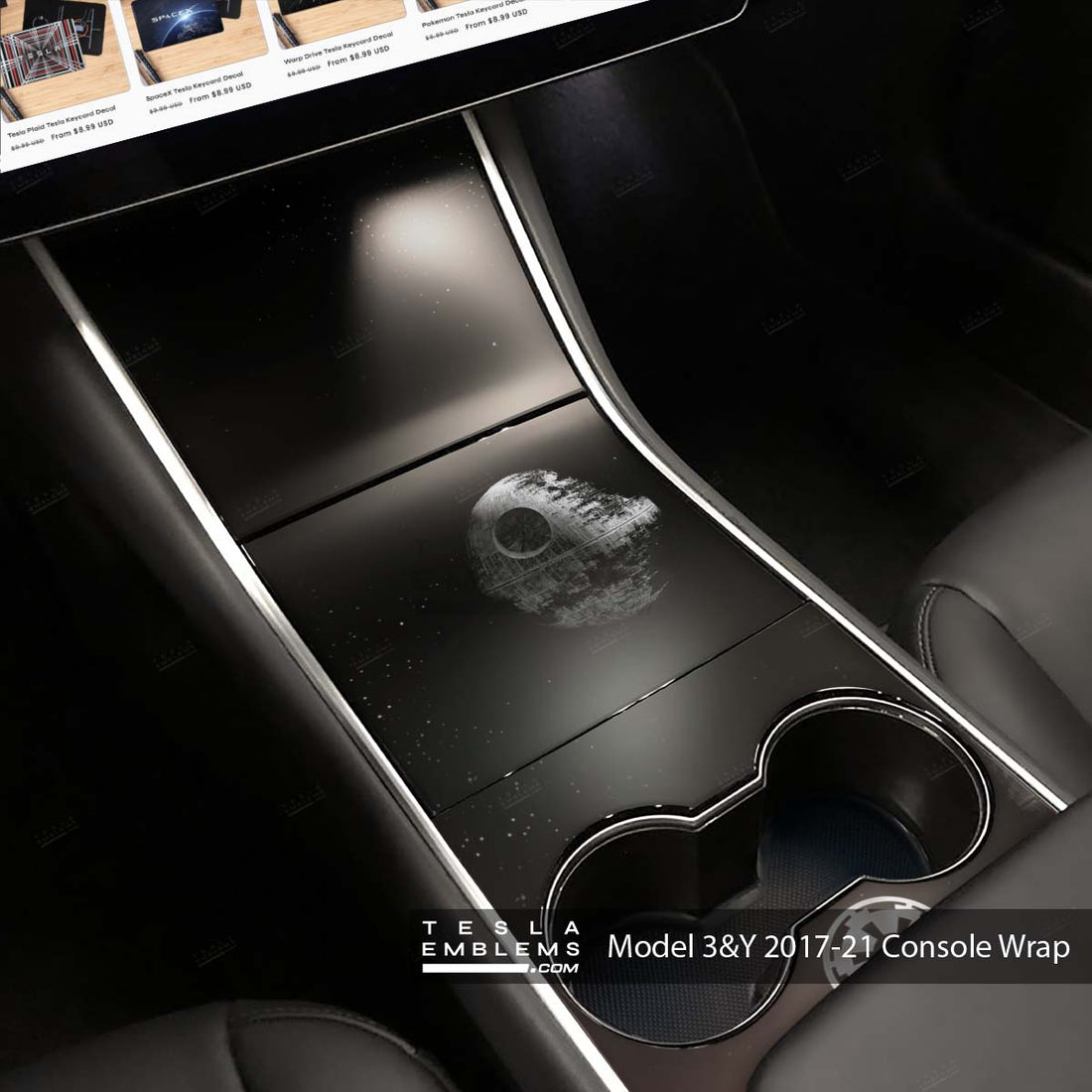 Death Star Starwars | Tesla Center Console Wrap Kit | Model Y ’19-20 ...