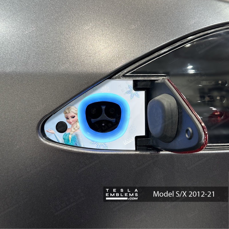 Frozen Elsa Tesla Charge Port Wrap | Model S – NTXGlow