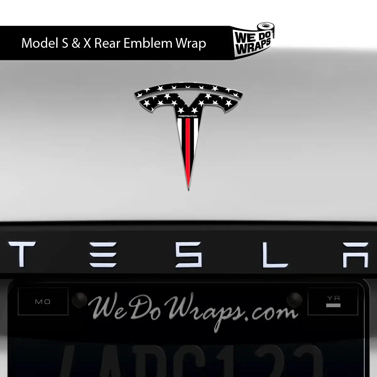 First Responders Firefighter Tesla Emblem Decals (Front + Back) | Mode ...