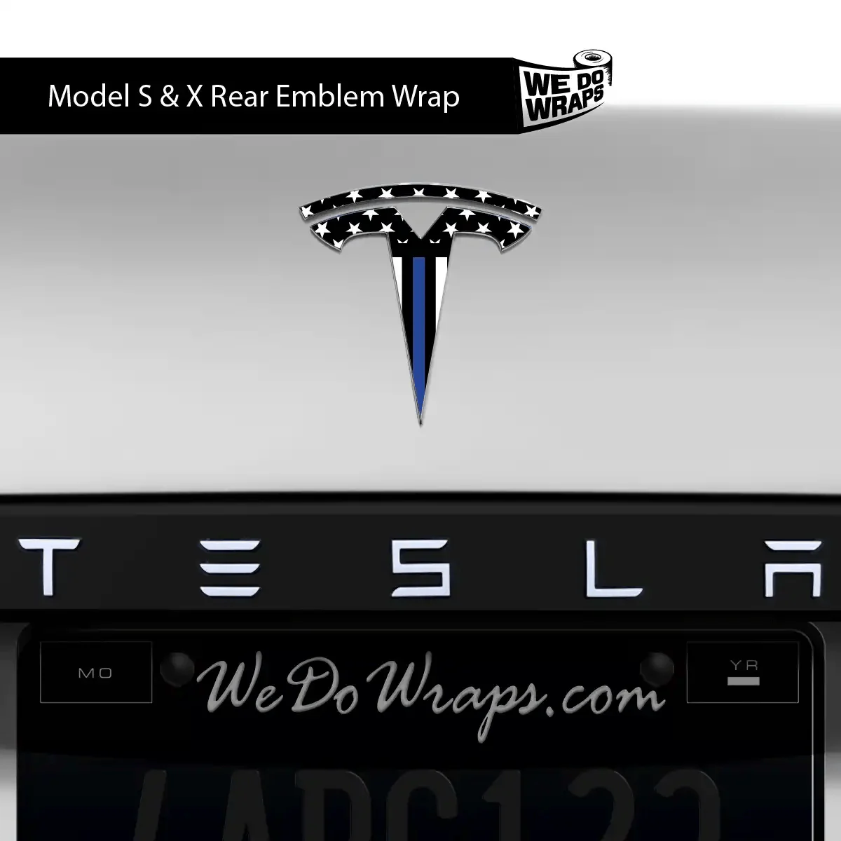First Responders Law Enforcement Tesla Emblem Decals (Front + Back ...