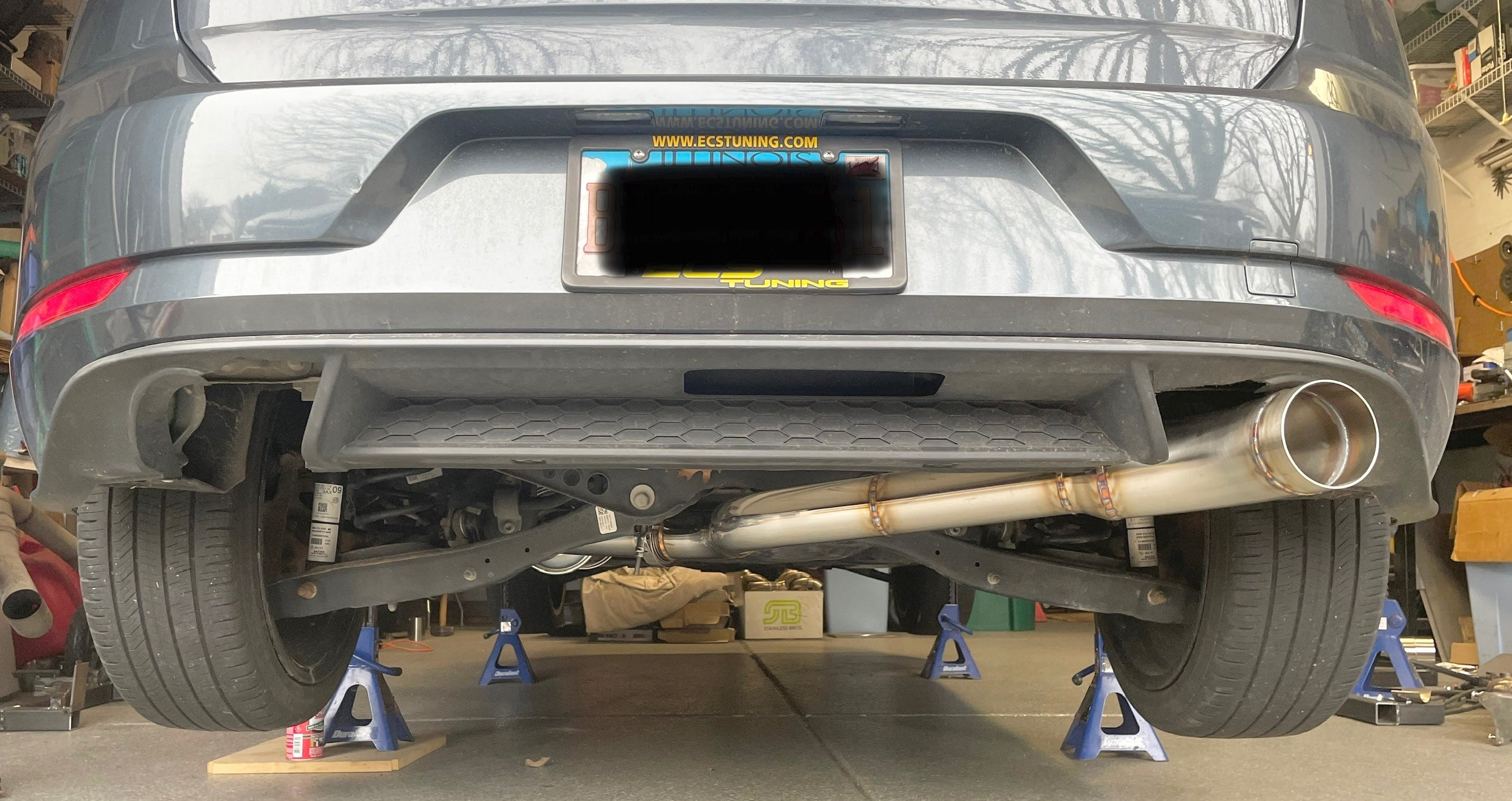 CCdesign **MK7.5** VW Golf GTI 3" Single Exit Catback Exhaust (Passeng ...