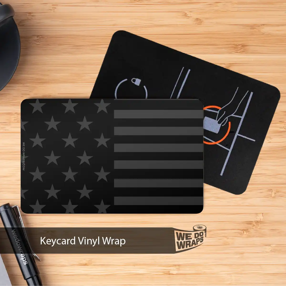 Ghost Black Patriot Flag | NFC Key Card Wrap – NTXGlow