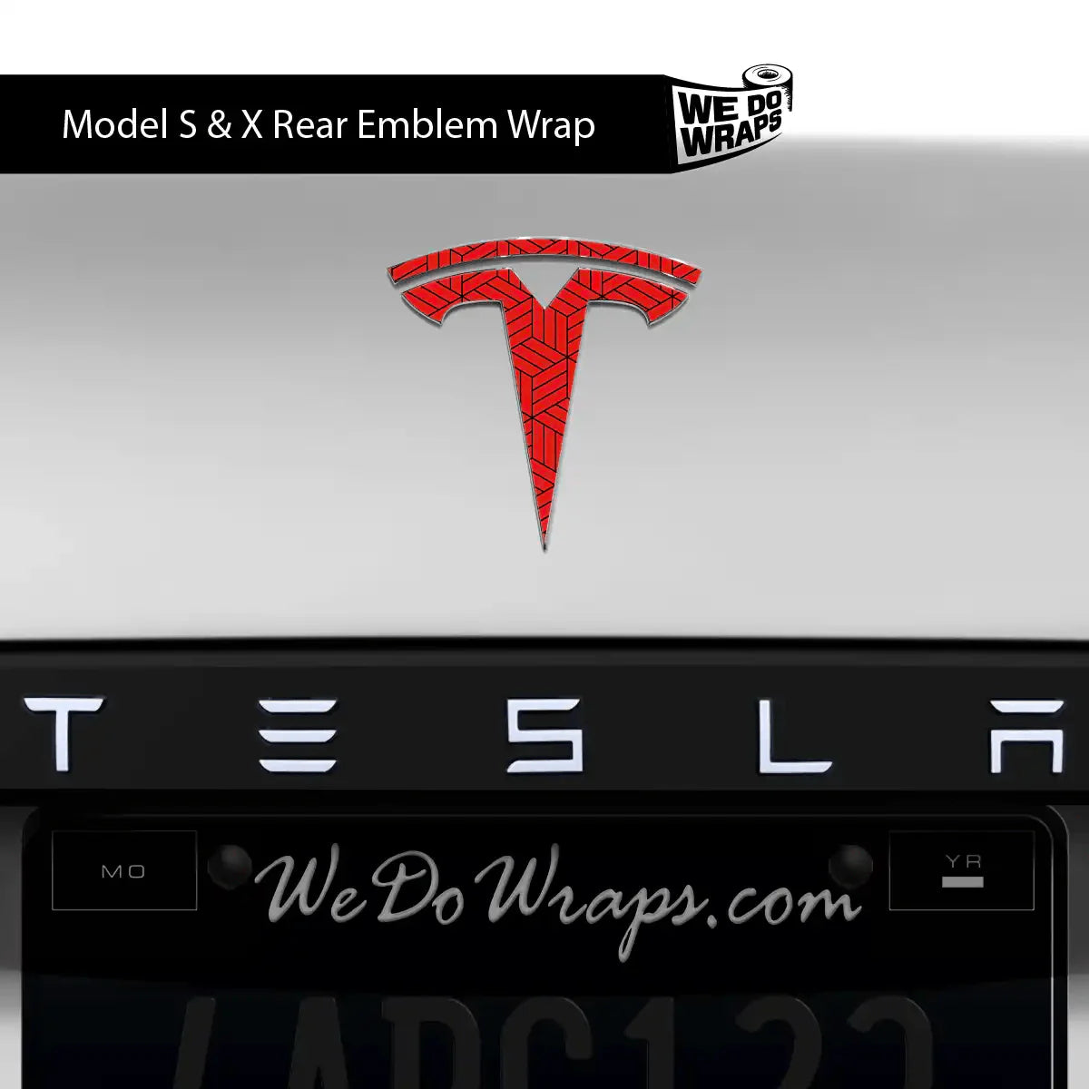 Isometric 3D Pattern Tesla Emblem Decals (Front + Back) | Model S – NTXGlow