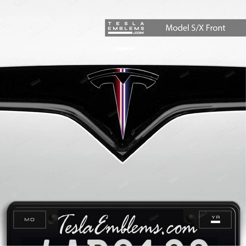 Side by Side Lightsaber Tesla Emblem Decals (Front + Back) | Model S ...