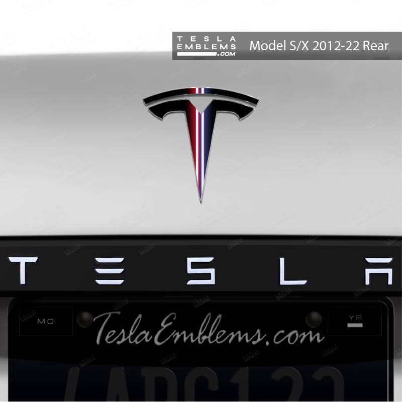 Side by Side Lightsaber Tesla Emblem Decals (Front + Back) | Model S ...