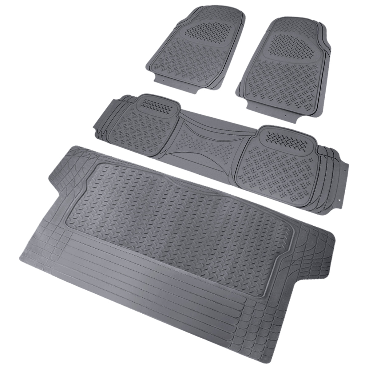 Universal PVC Rubber Floor Mats - 4PC (Gray) – NTXGlow