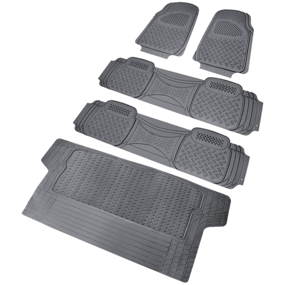 Universal PVC Rubber Floor Mats - 5PC (Gray) – NTXGlow