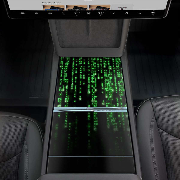Digital Rain Matrix Code | Tesla Center Console Wrap Kit | Model Y 202 ...