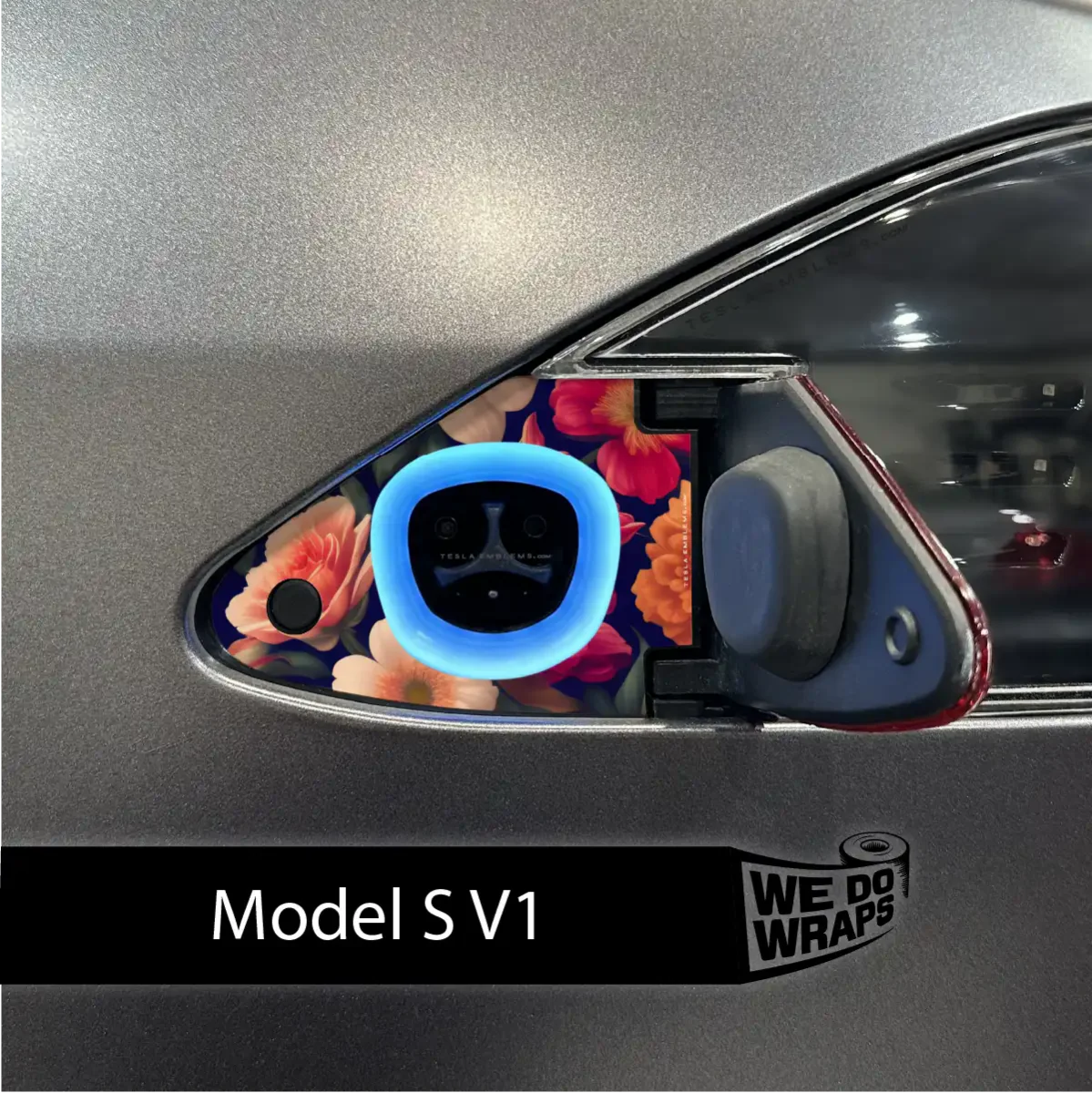Midnight Bloom Tesla Charge Port Wrap | Model S – NTXGlow