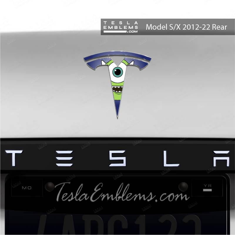 Monsters Inc Mike Tesla Emblem Decals (Front + Back) | Model S – NTXGlow