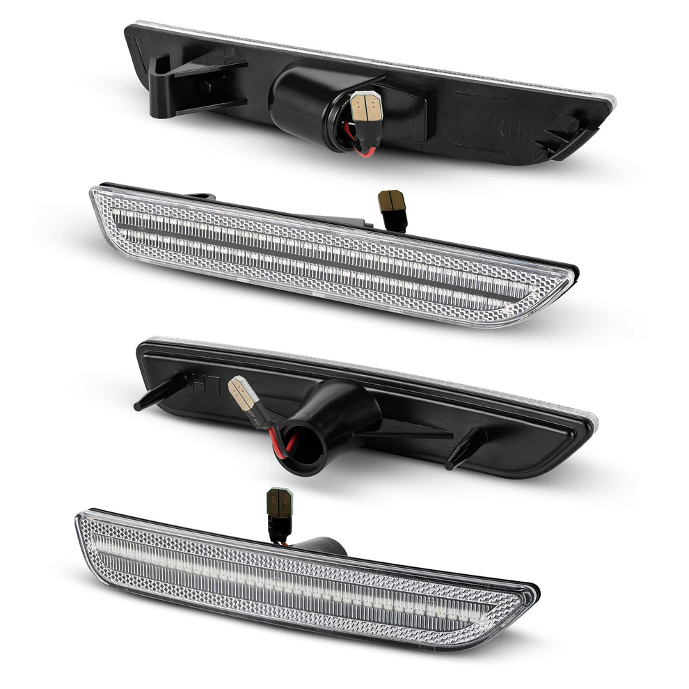 2010-2014 Ford Mustang Clear White LED Side Markers – NTXGlow