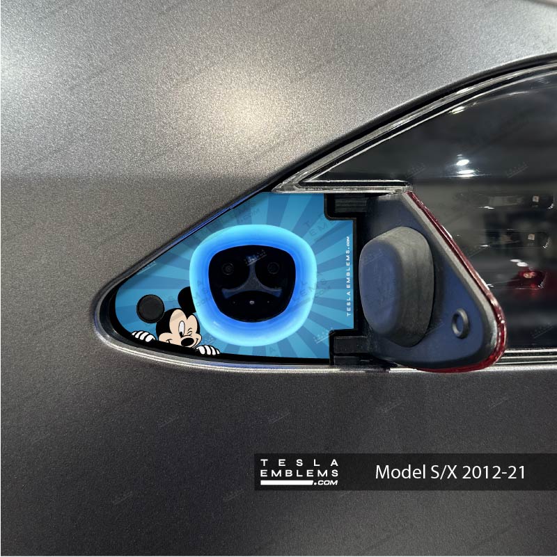 Peekaboo Mickey Tesla Charge Port Wrap | Model S – NTXGlow