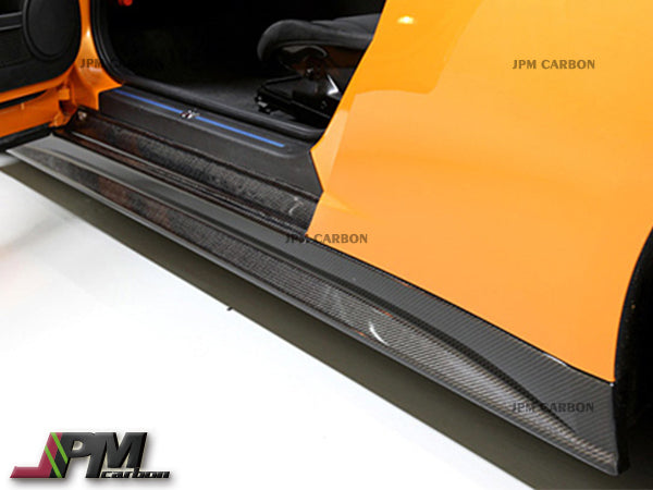 [JPMCarbon] Z Style Carbon Fiber Replacement Side SkirtsFits For 2008 ...