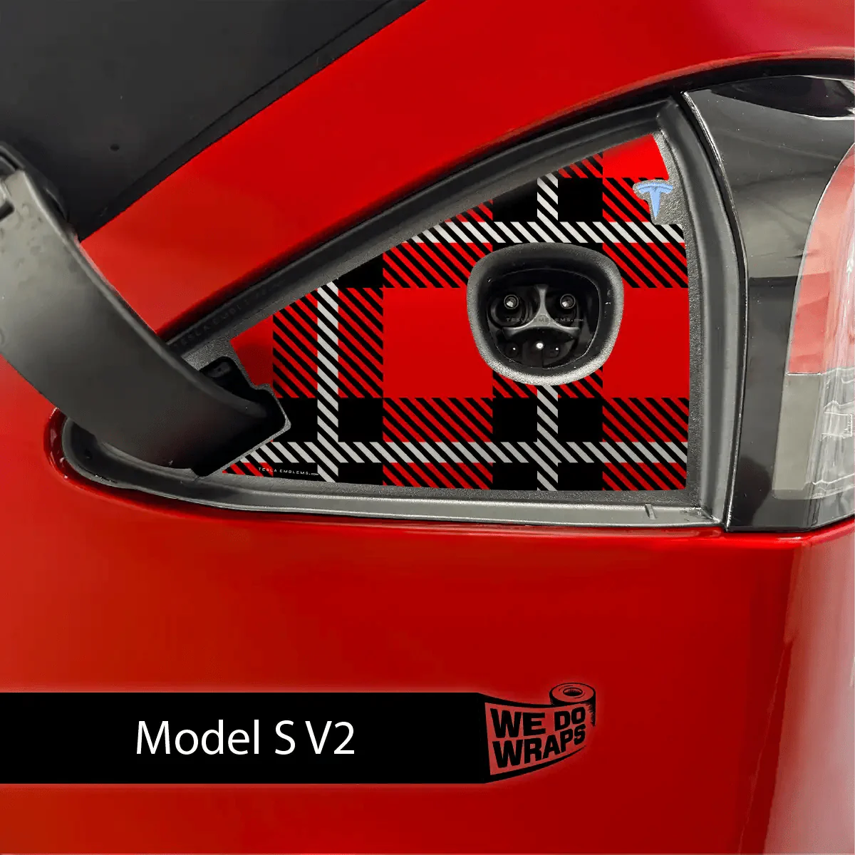 Tartan Plaid Tesla Charge Port Wrap | Model S – NTXGlow