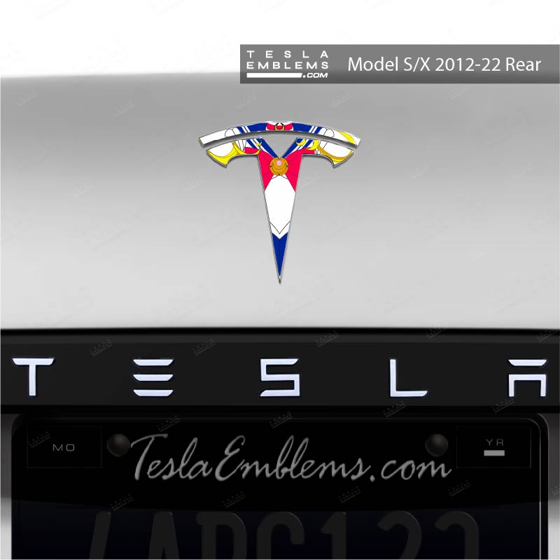 Sailor Moon Tesla Emblem Decals (Front + Back) | Model S – NTXGlow