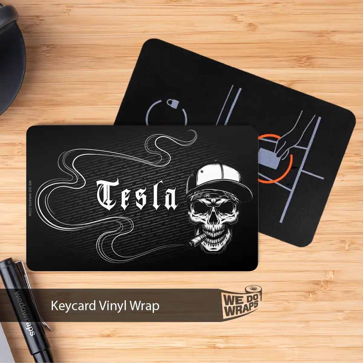 Smoking Skull Art | NFC Key Card Wrap – NTXGlow